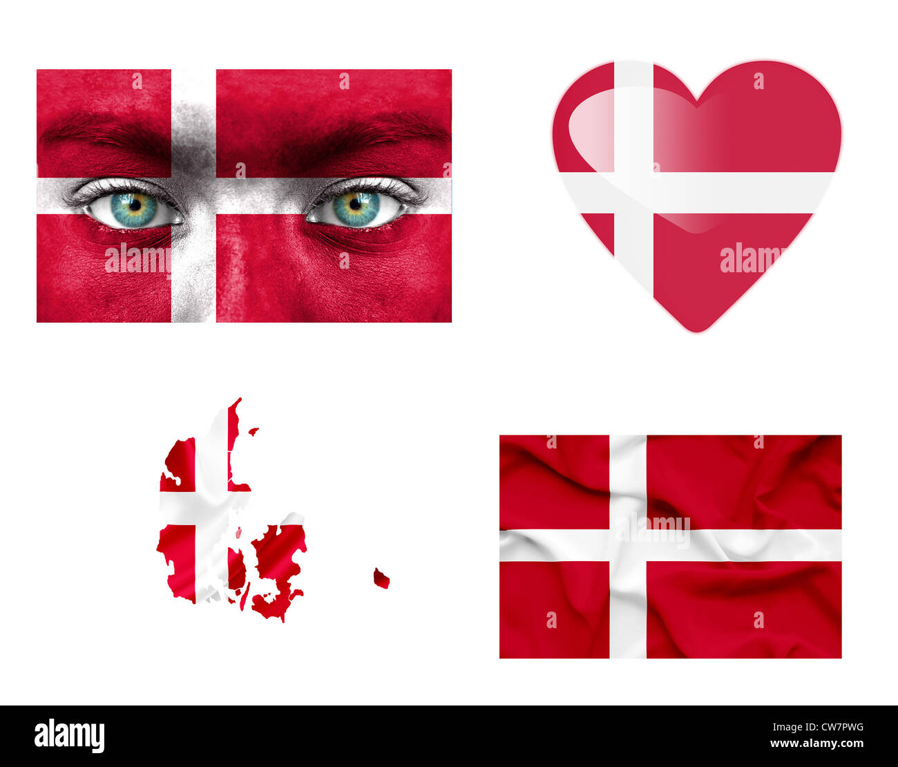 3d map illustration denmark flag hi-res stock photography and images ...