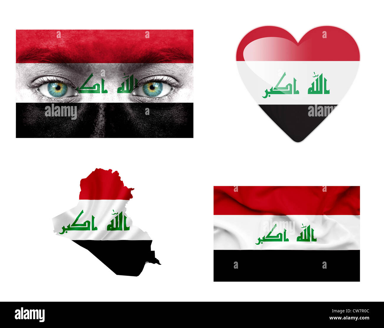 Set of various Iraq flags Stock Photo - Alamy