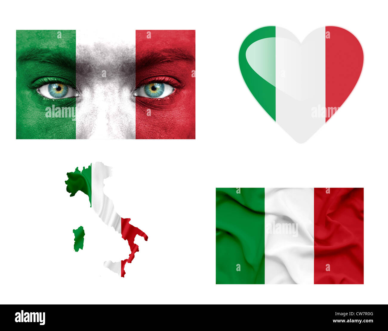 Set of various Italy flags Stock Photo - Alamy