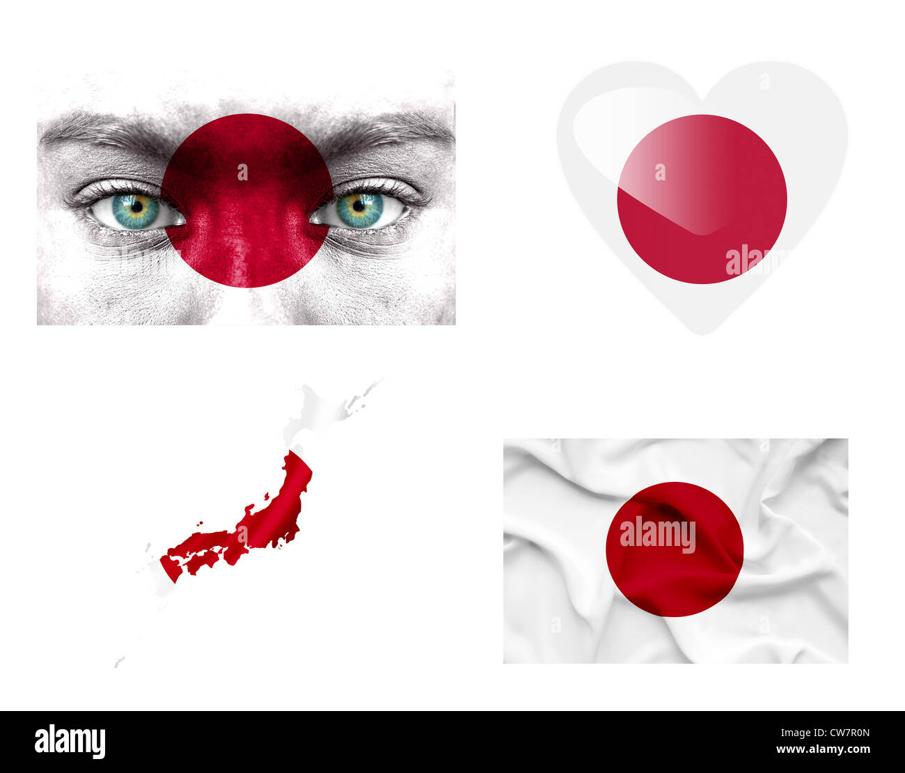 Set of various Japan flags Stock Photo - Alamy