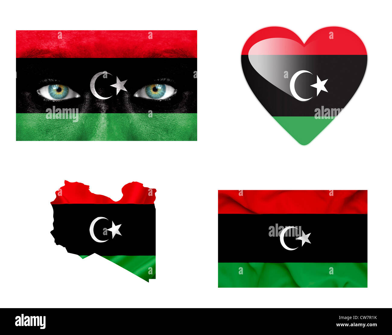 Set of various Libya flags Stock Photo - Alamy