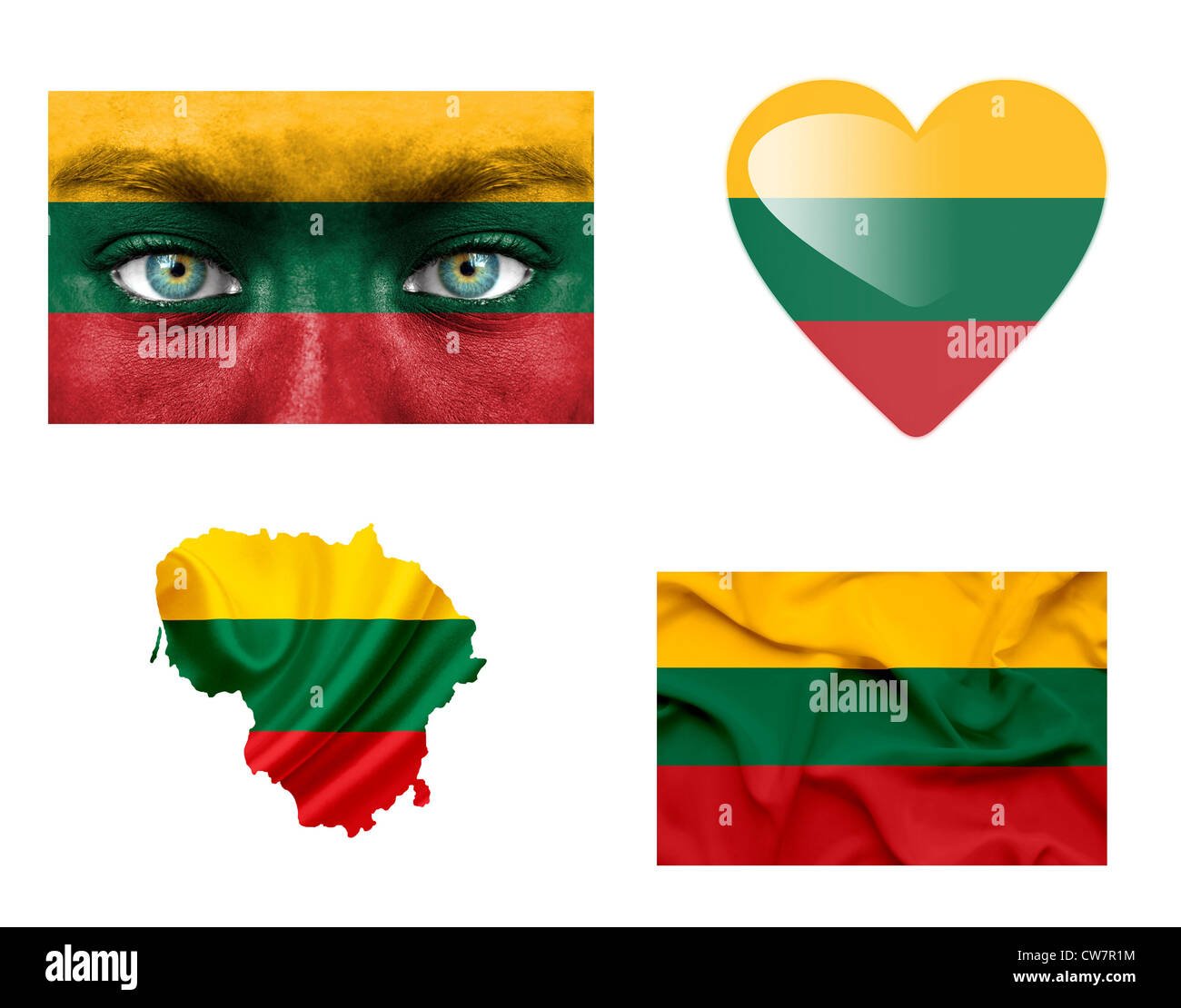 Set of various Lithuania flags Stock Photo - Alamy