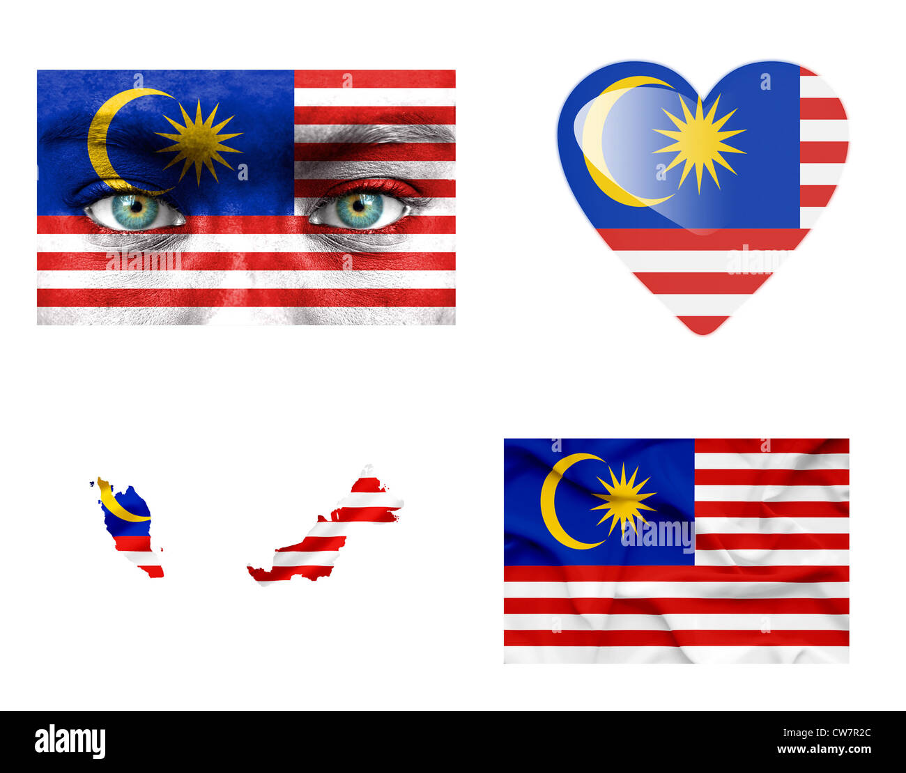 Set of various Malaysia flags Stock Photo - Alamy