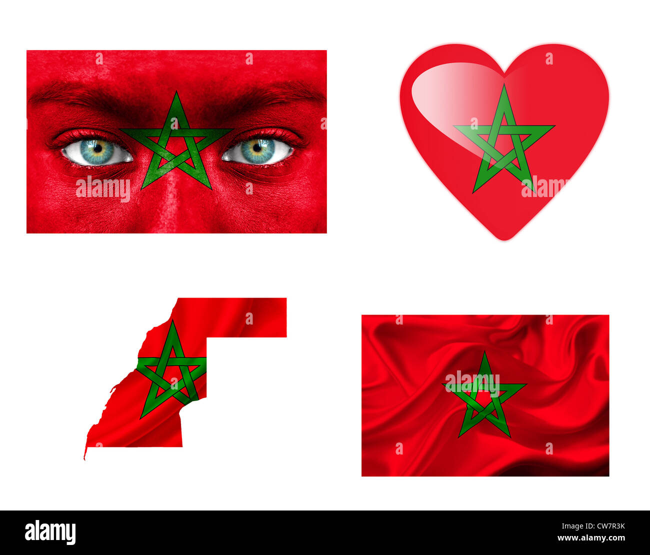 Set of various Morocco flags Stock Photo - Alamy