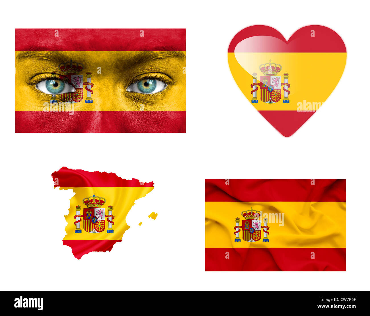 Set of various Spain flags Stock Photo - Alamy
