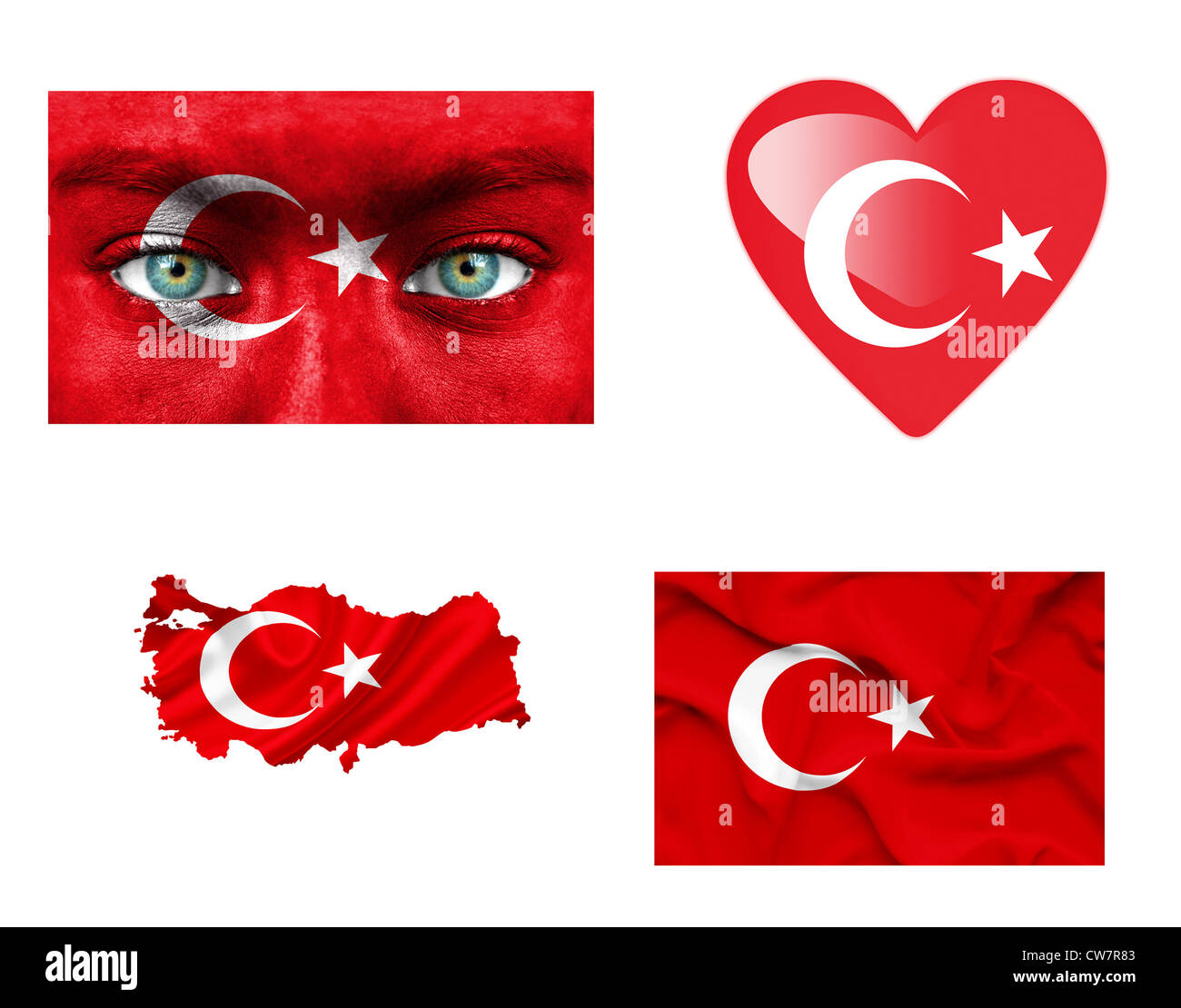 Set of various various Turkey flags Stock Photo - Alamy