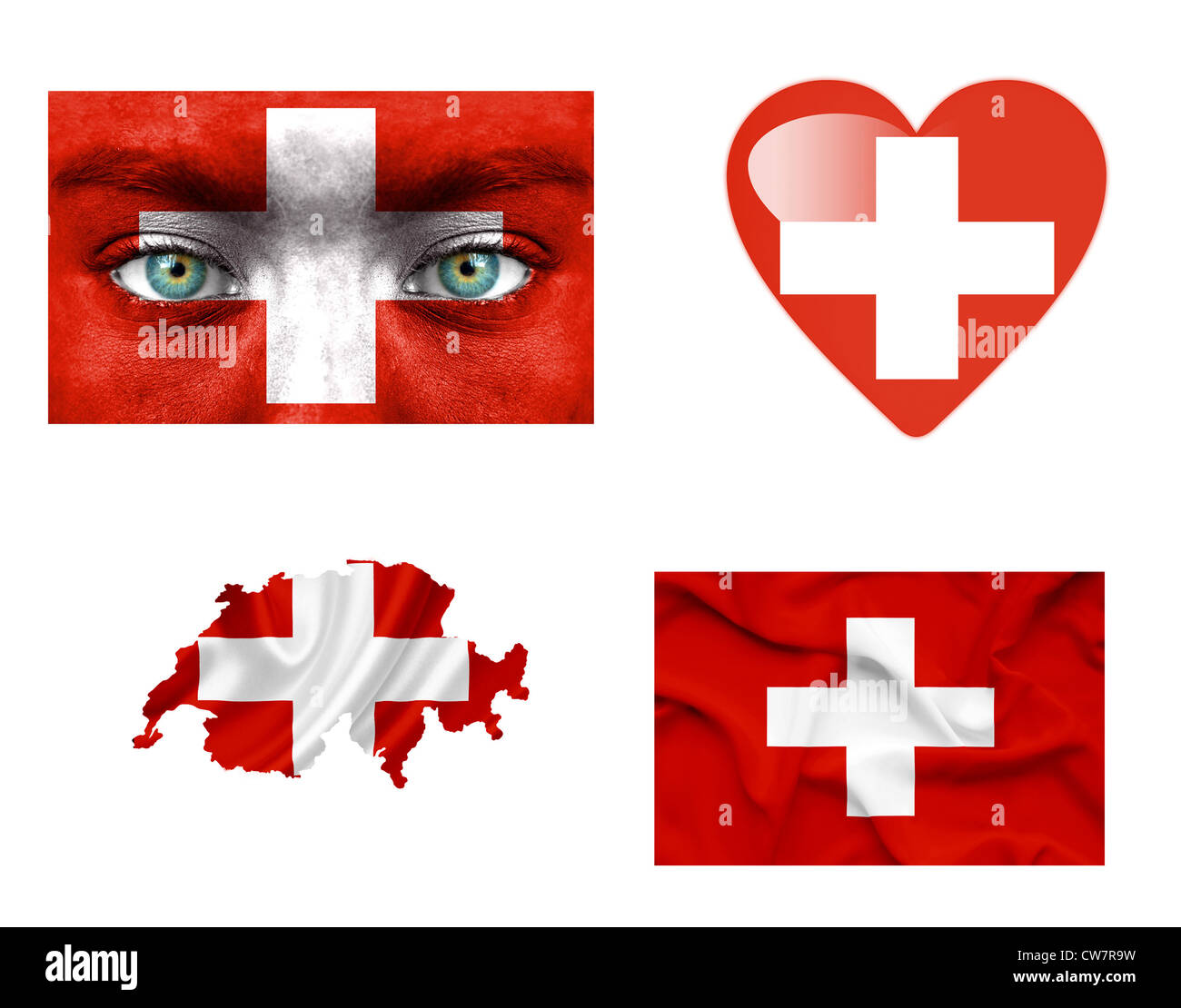 Set of various various Switzerland flags Stock Photo - Alamy
