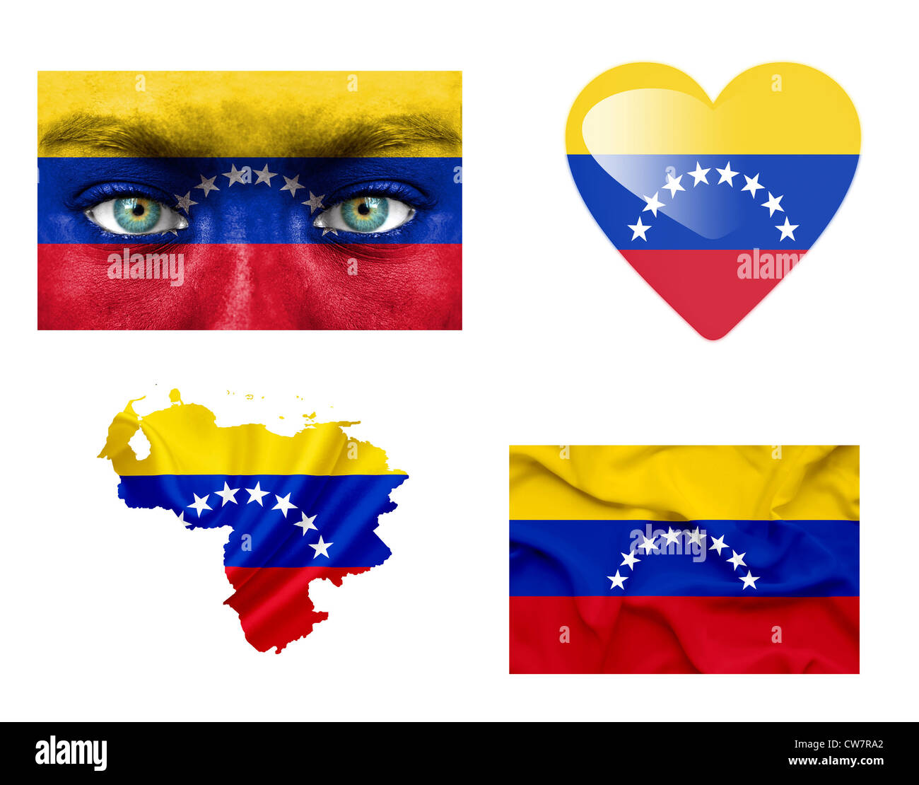 Set of various Venezuela flags Stock Photo - Alamy
