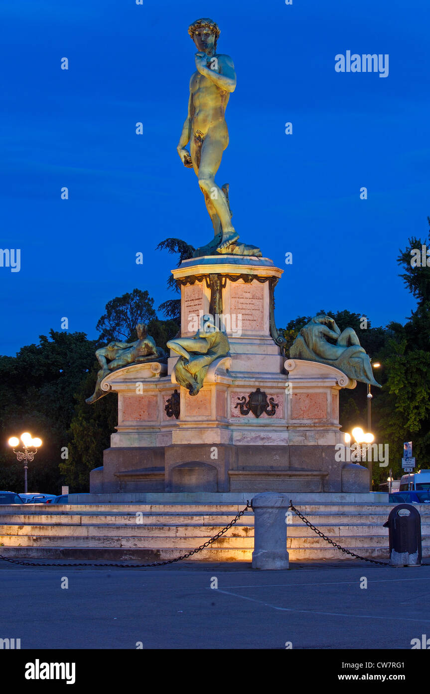 Florence, Statue of David by Michelangelo, Michelangelo square, Tuscany ...