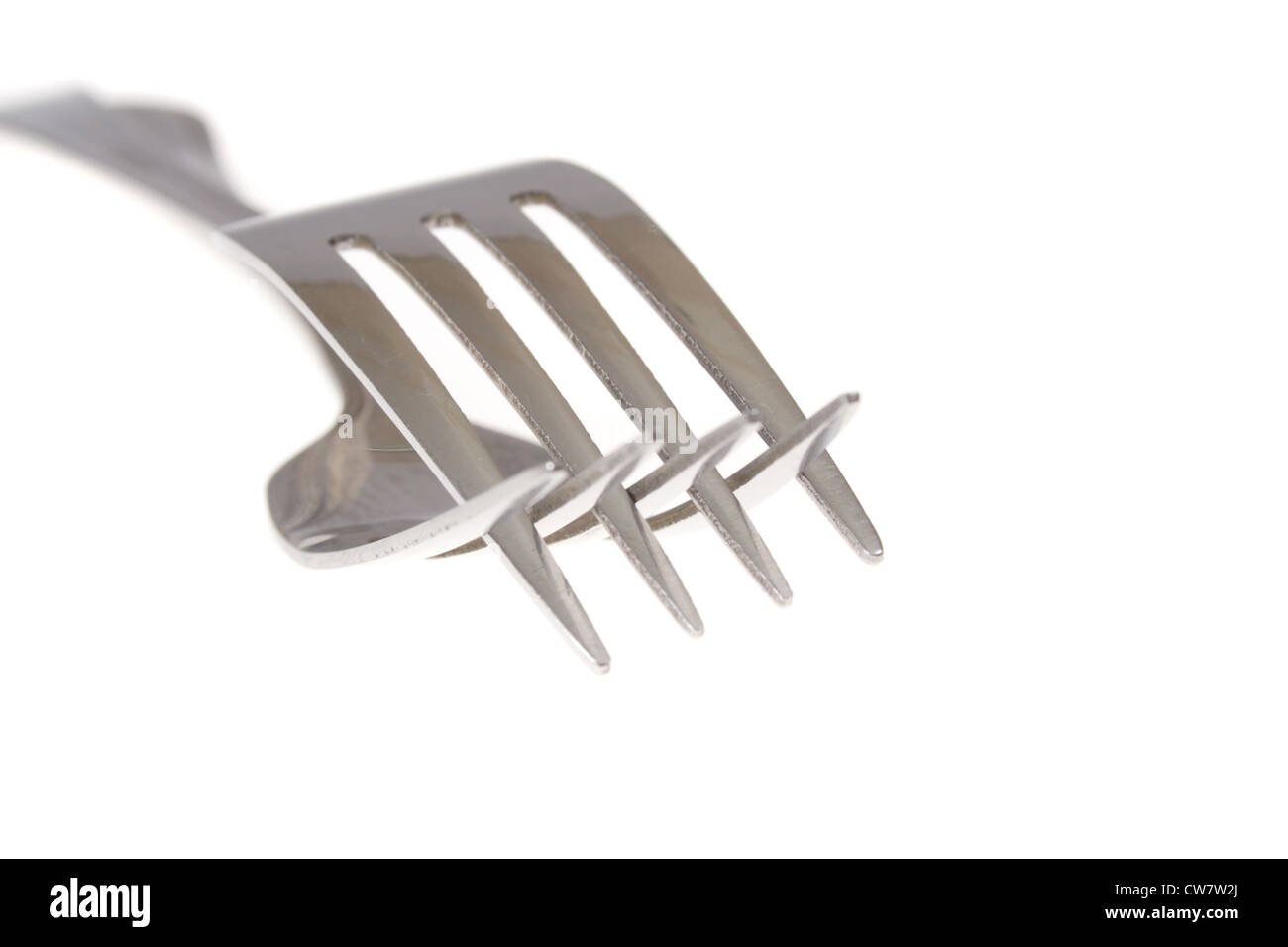 two forks photo on the white background Stock Photo - Alamy