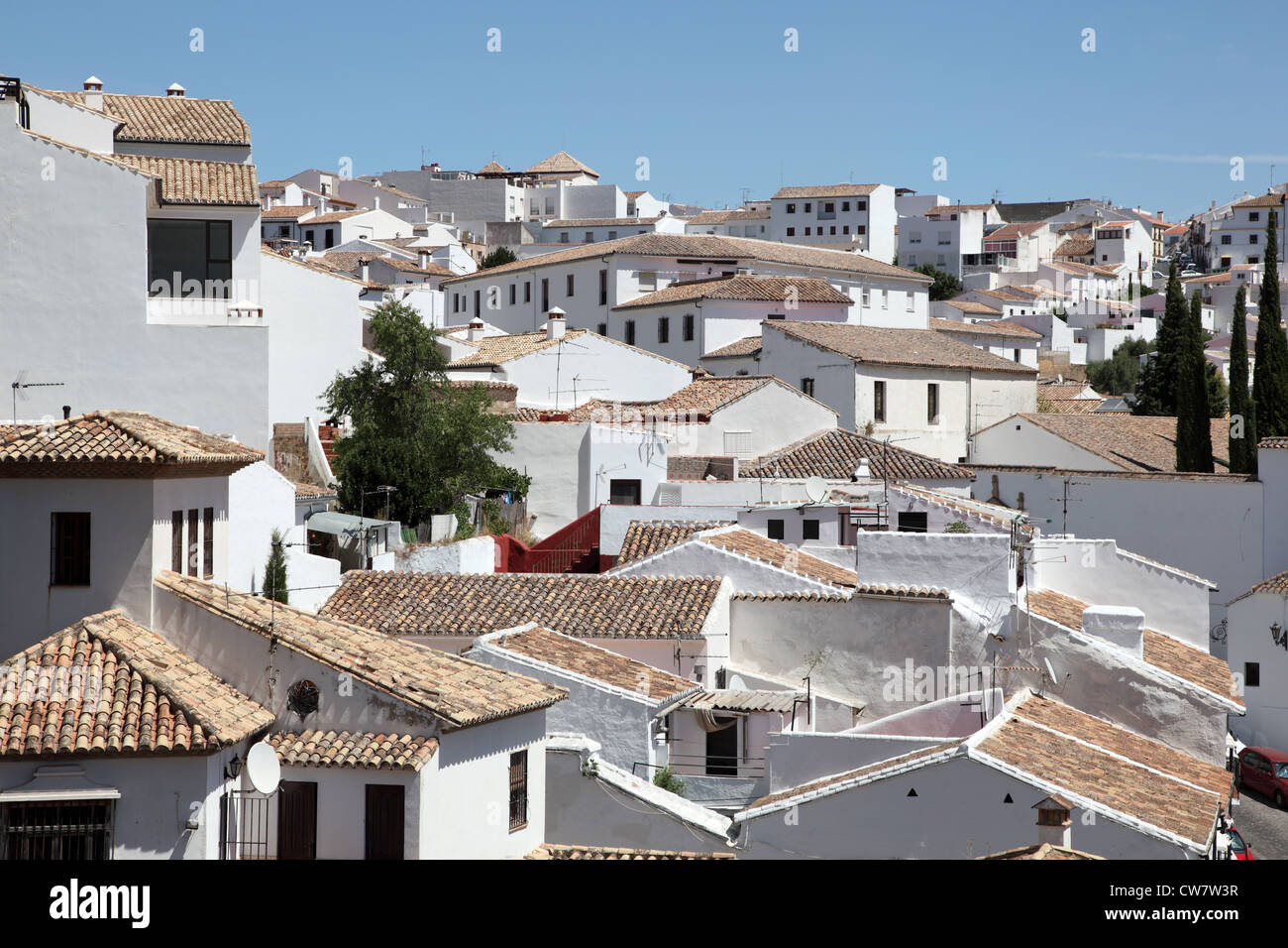 Ronda andalucia spain white houses white village hi-res stock ...