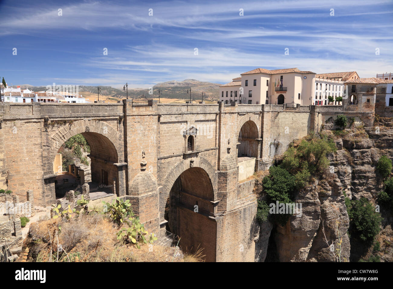 Famous bridge Puente Nuevo in Ronda, Andalusia Spain Stock Photo - Alamy