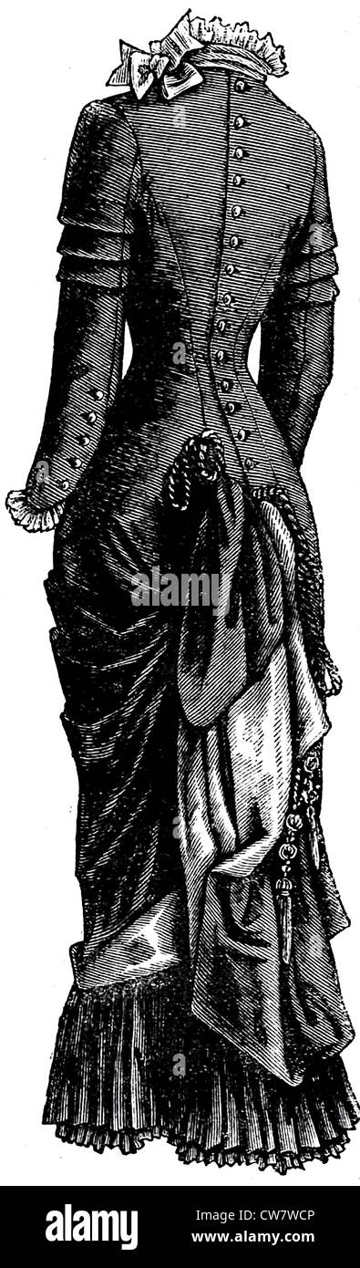Women fashion dress 1881 Stock Photo - Alamy