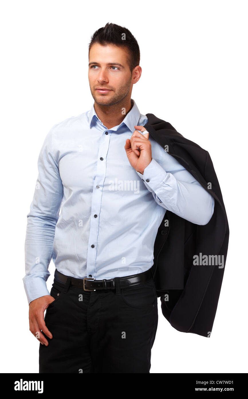 young man isolated on white Stock Photo - Alamy