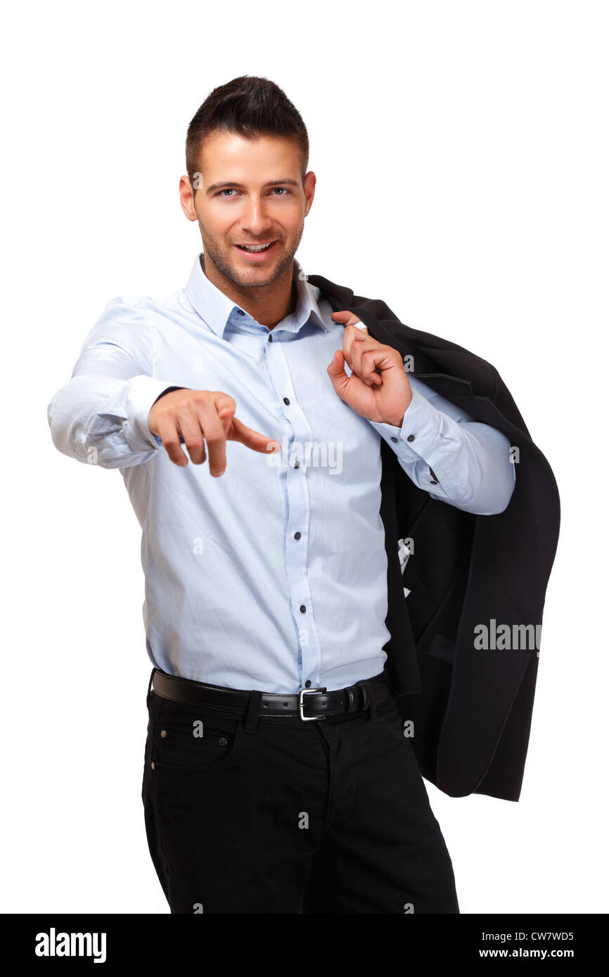 young man isolated on white Stock Photo - Alamy