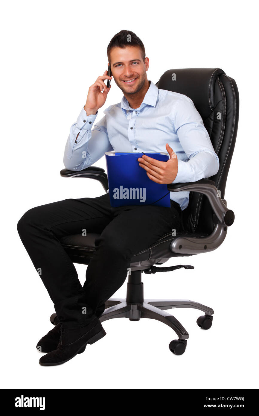 Businessman making a phone call Cut Out Stock Images & Pictures - Alamy