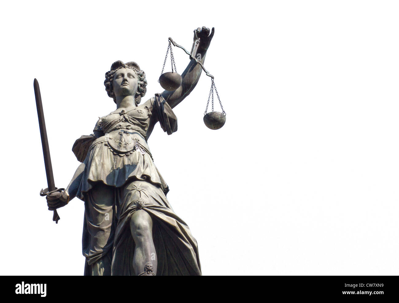 Justitia isolated on white background hi-res stock photography and ...