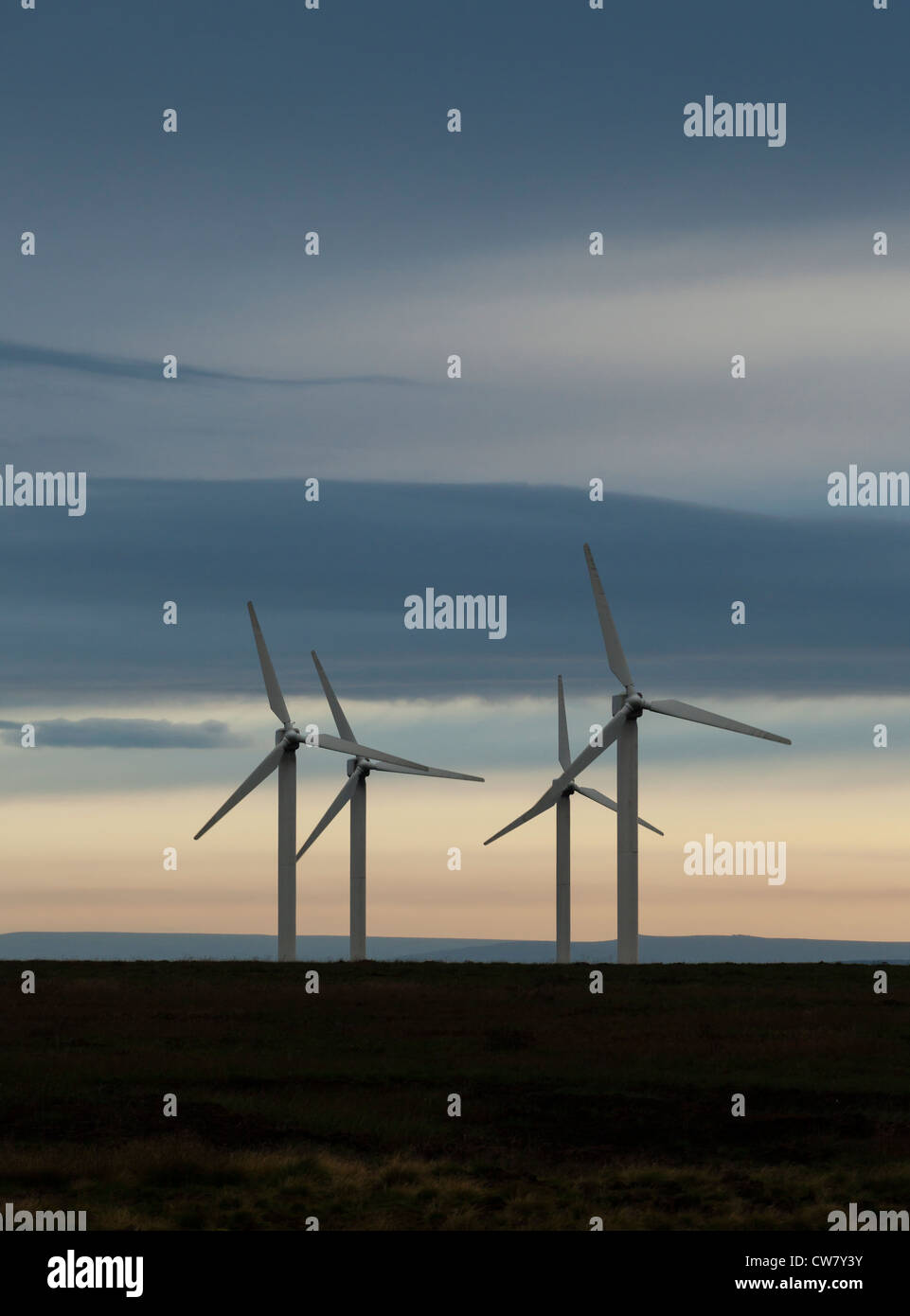 Wind farm at Ovenden Moor near Halifax Stock Photo - Alamy