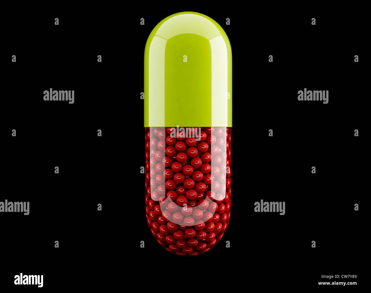 3d render of a capsule on black background Stock Photo - Alamy