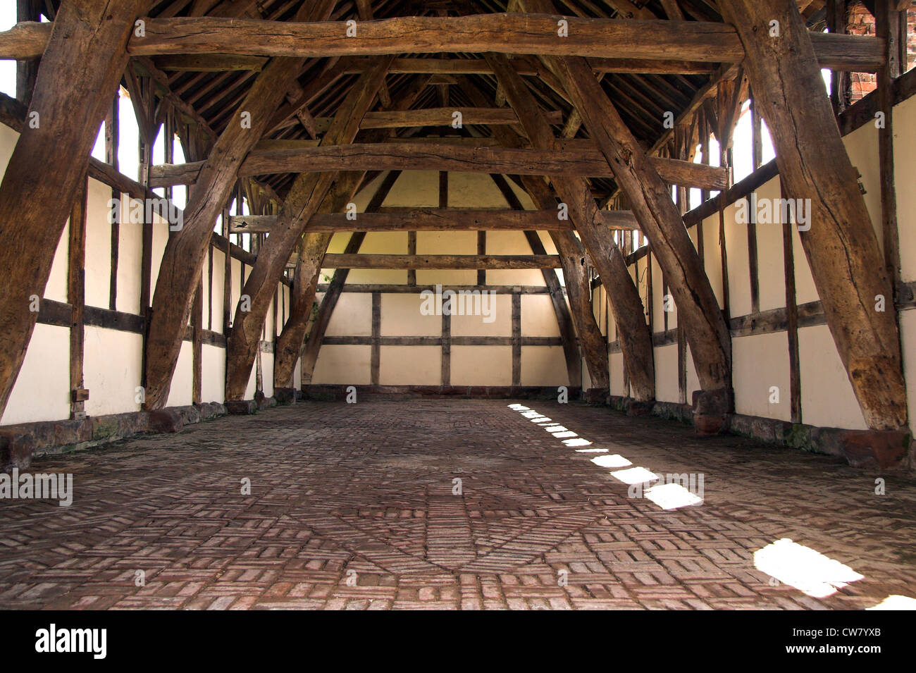 The Cruck Barn, Arley Hall and Gardens, Cheshire, UK Stock Photo - Alamy