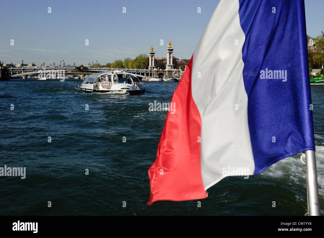 Flying the French Flag Stock Photo - Alamy