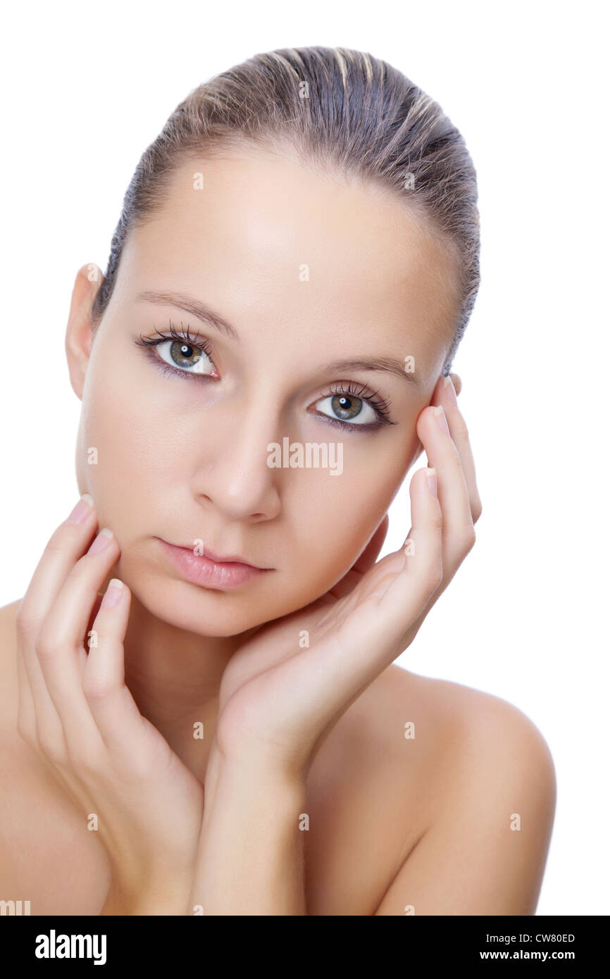 Beautiful woman with perfect skin Stock Photo - Alamy