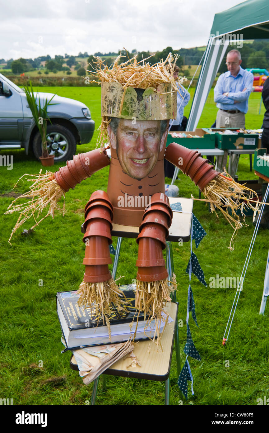 Effigy of Prince Charles as a Flower Pot Man at village fete on ...