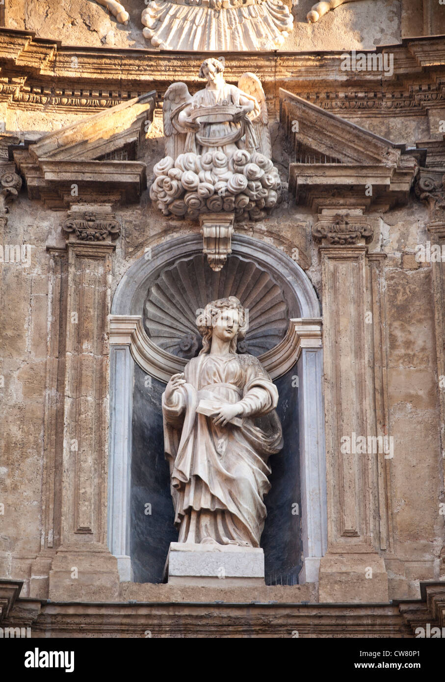 statue, Quattro Canti, Palermo, Sicily, Italy Stock Photo - Alamy