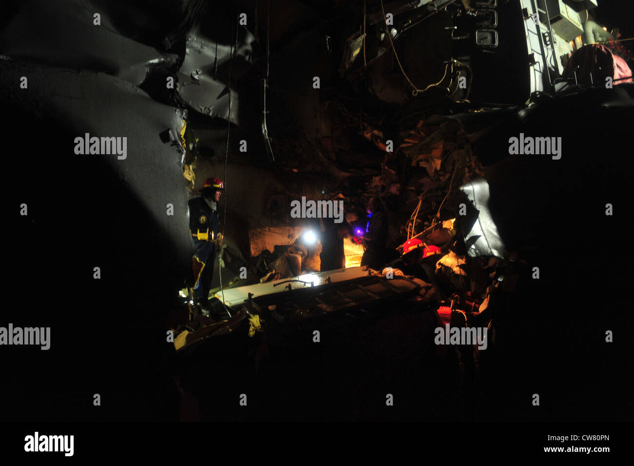 Guided-missile destroyer USS Porter (DDG 78) is damaged in a collision ...