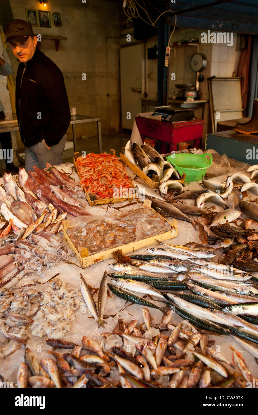 fish stand, Ballaro market, Palermo, Sicily, Italy Stock Photo - Alamy