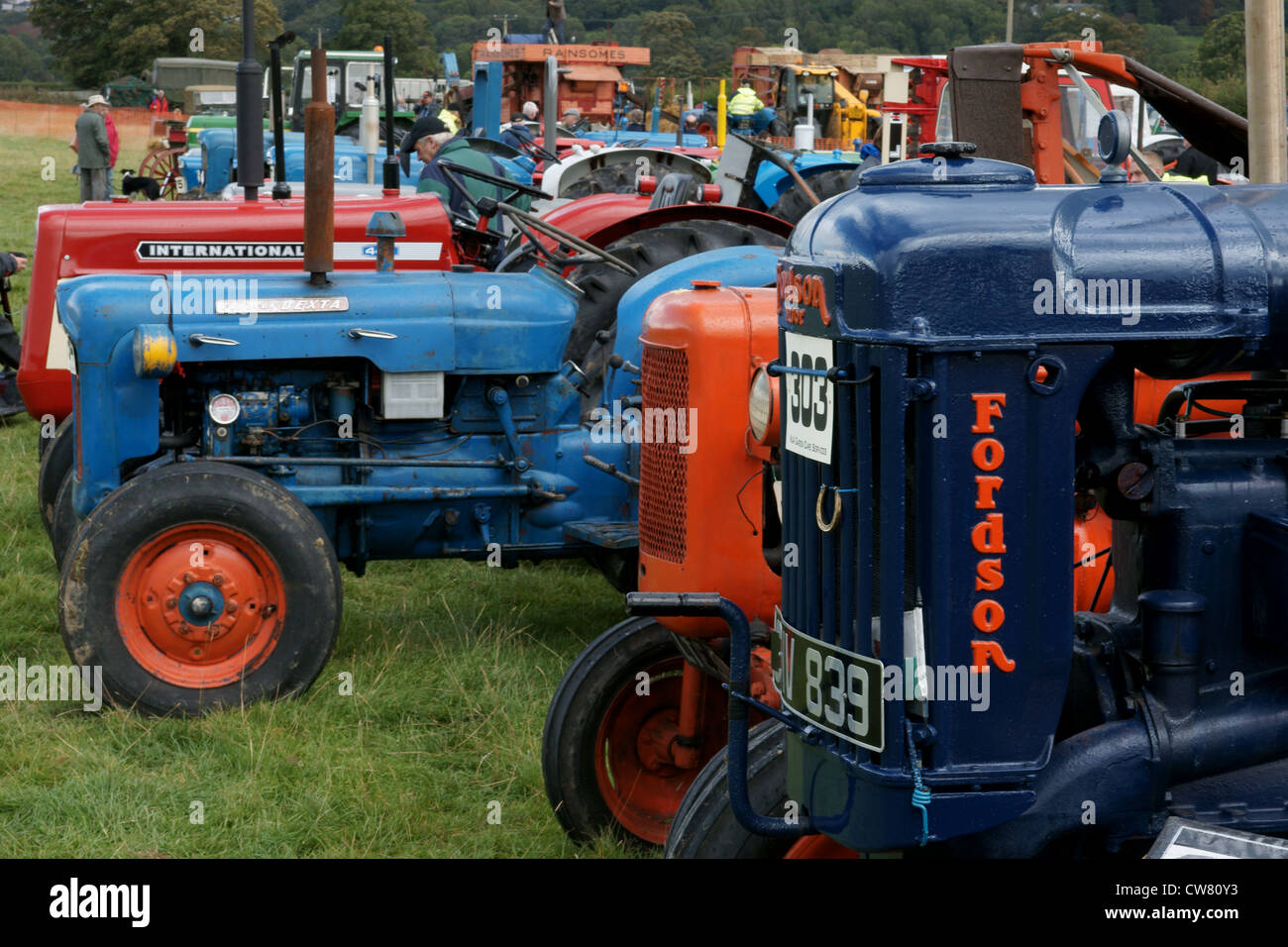 Vintage tractors at the annual Corwen vintage farm show at the Rhug ...