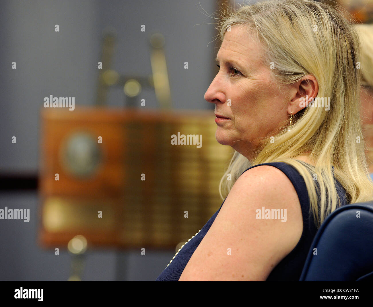 Lisa field watches as her husband Lt. Gen. Burton Field receives the ...