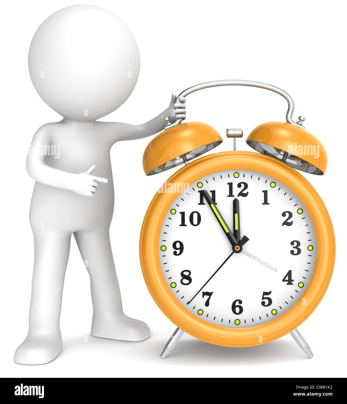3d small people clock hi-res stock photography and images - Alamy