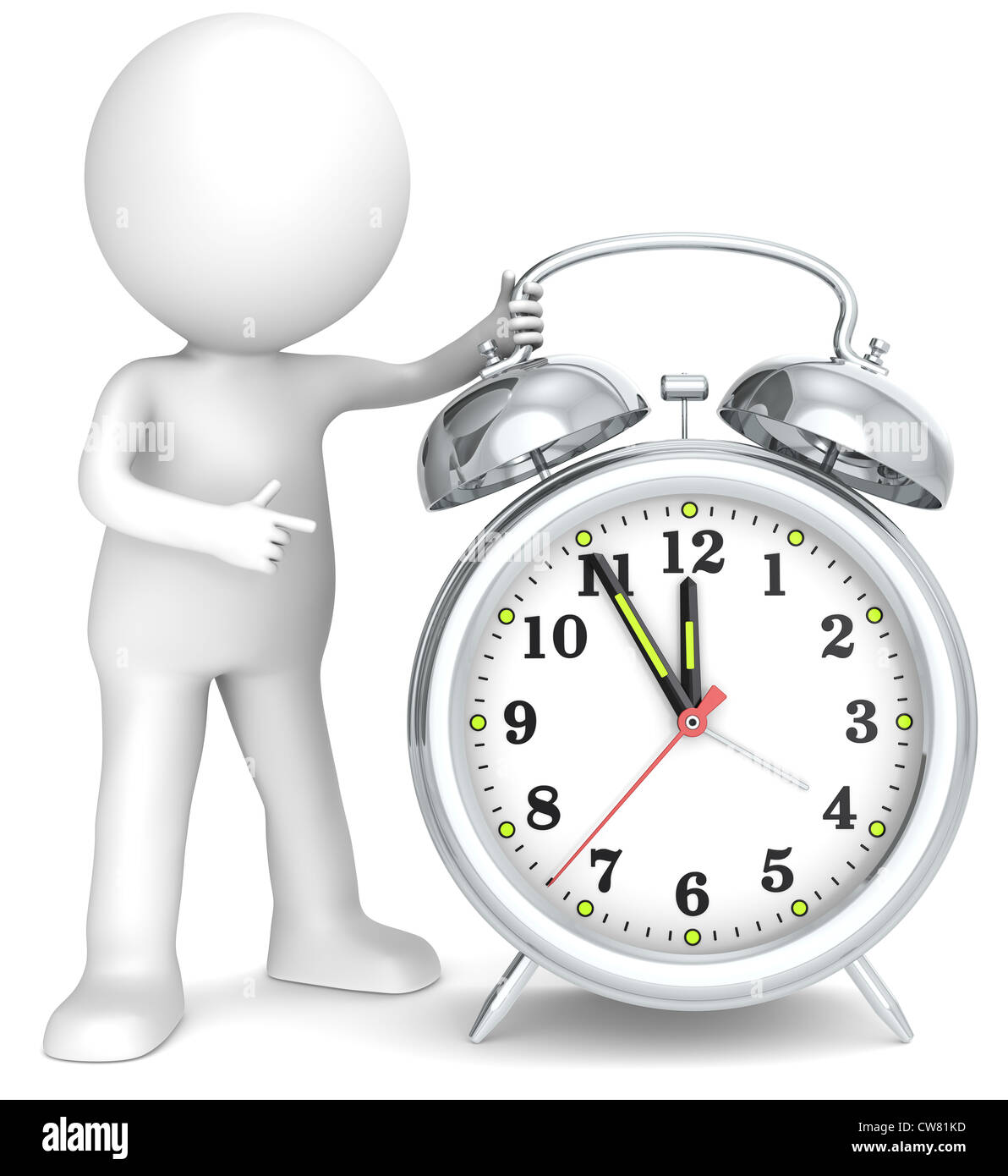 3d small people clock hi-res stock photography and images - Alamy