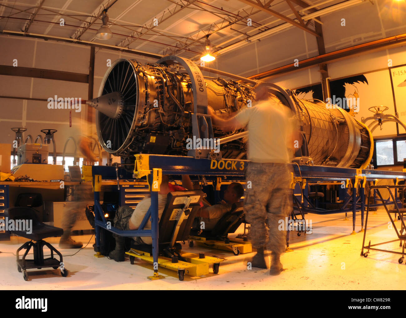 Air National Guard propulsion shop members, 173rd Fighter Wing, perform ...