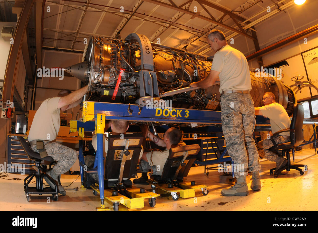 Air National Guard propulsion shop members, 173rd Fighter Wing, perform ...