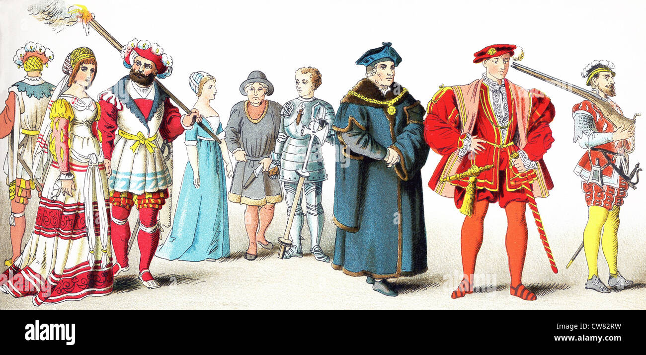 Three people of high rank, two citizens, a knight, Chancellor Sir ...