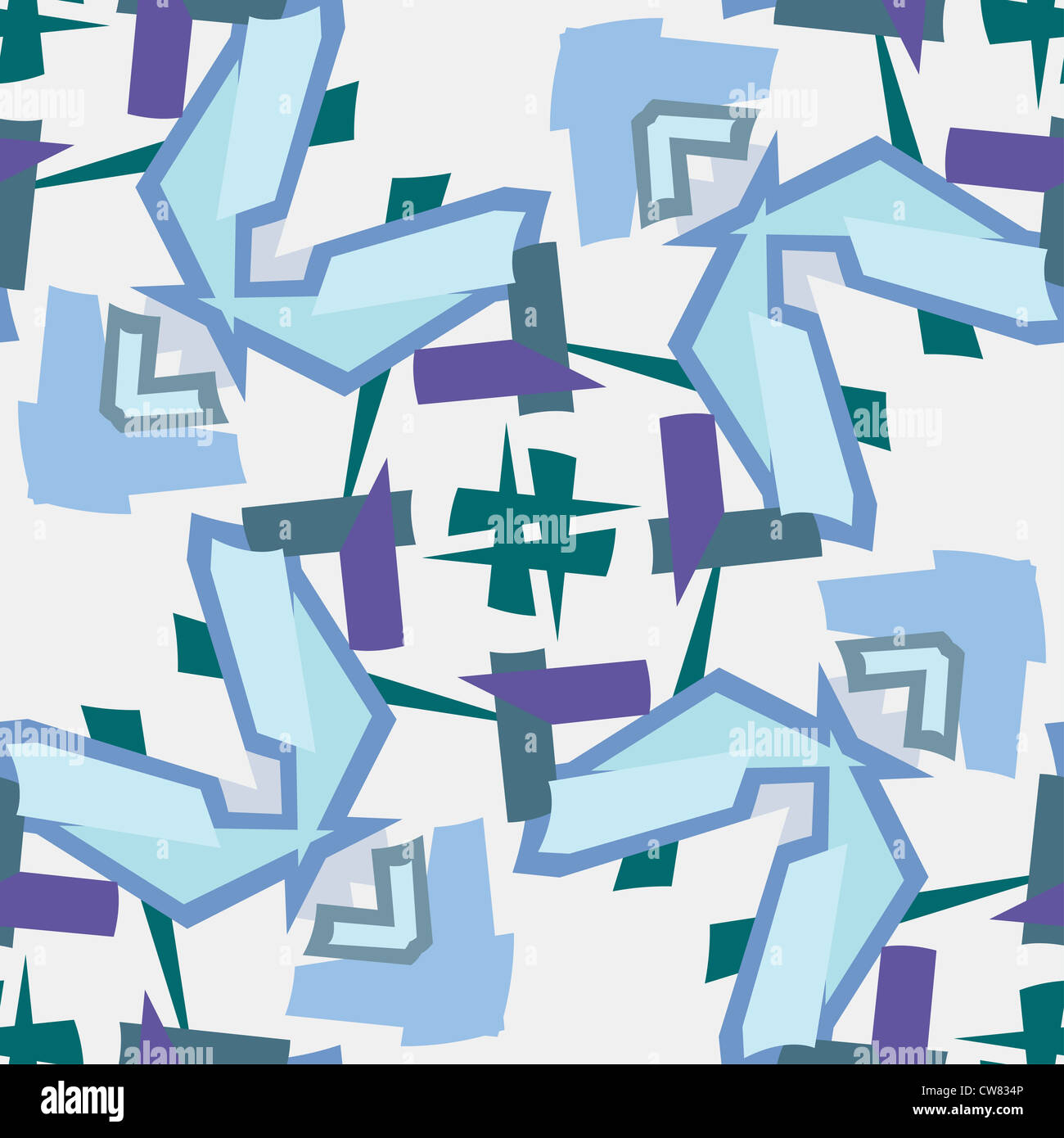 Seamless background pattern in blue and green shapes Stock Photo - Alamy
