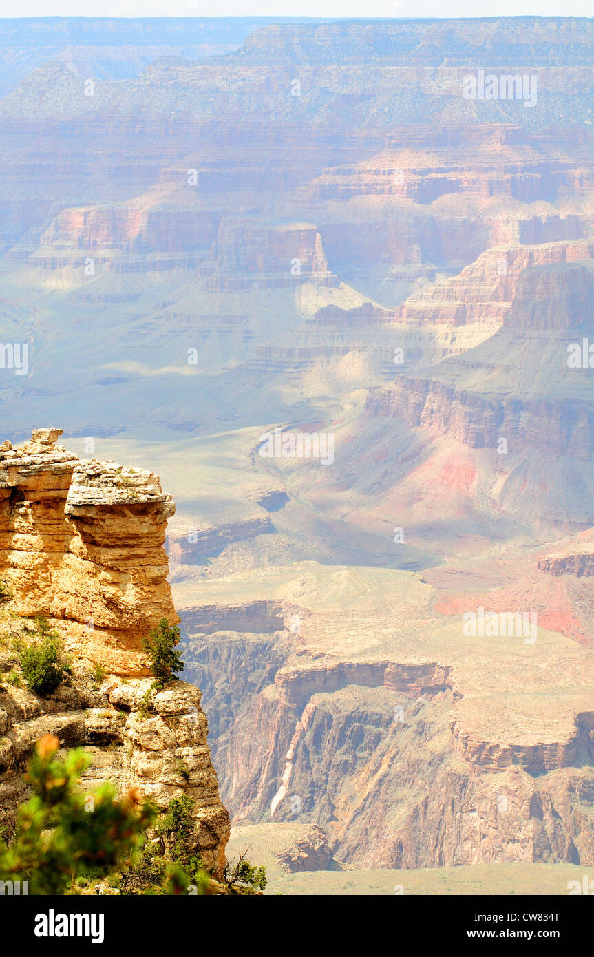 The Grand Canyon as seen from the South Rim at Grand Canyon Village ...