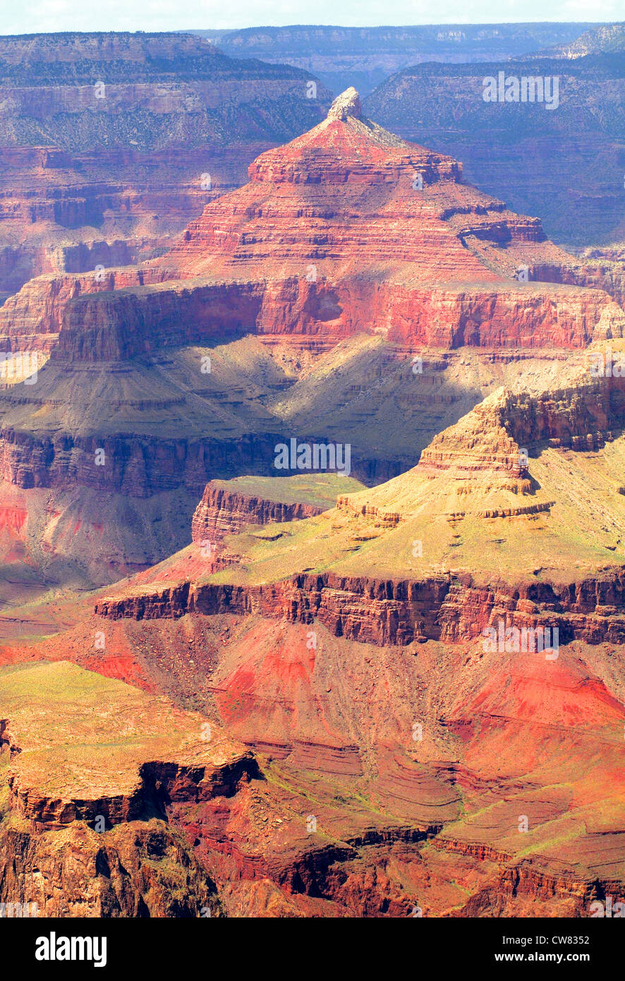 The Grand Canyon as seen from the South Rim at Grand Canyon Village ...