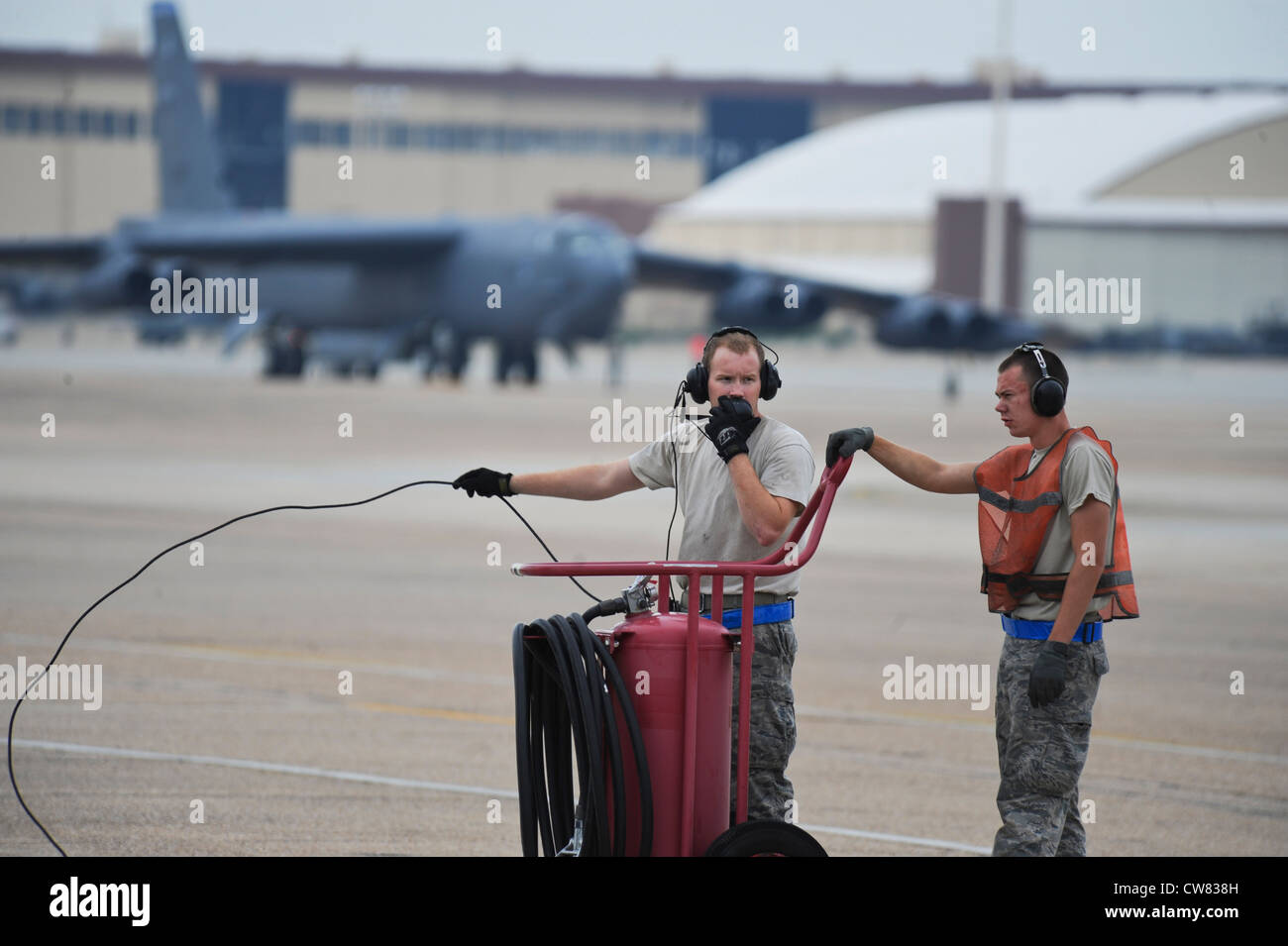 Senior Airman Bryan Turner, 2nd Aircraft Maintenance Squadron crew ...