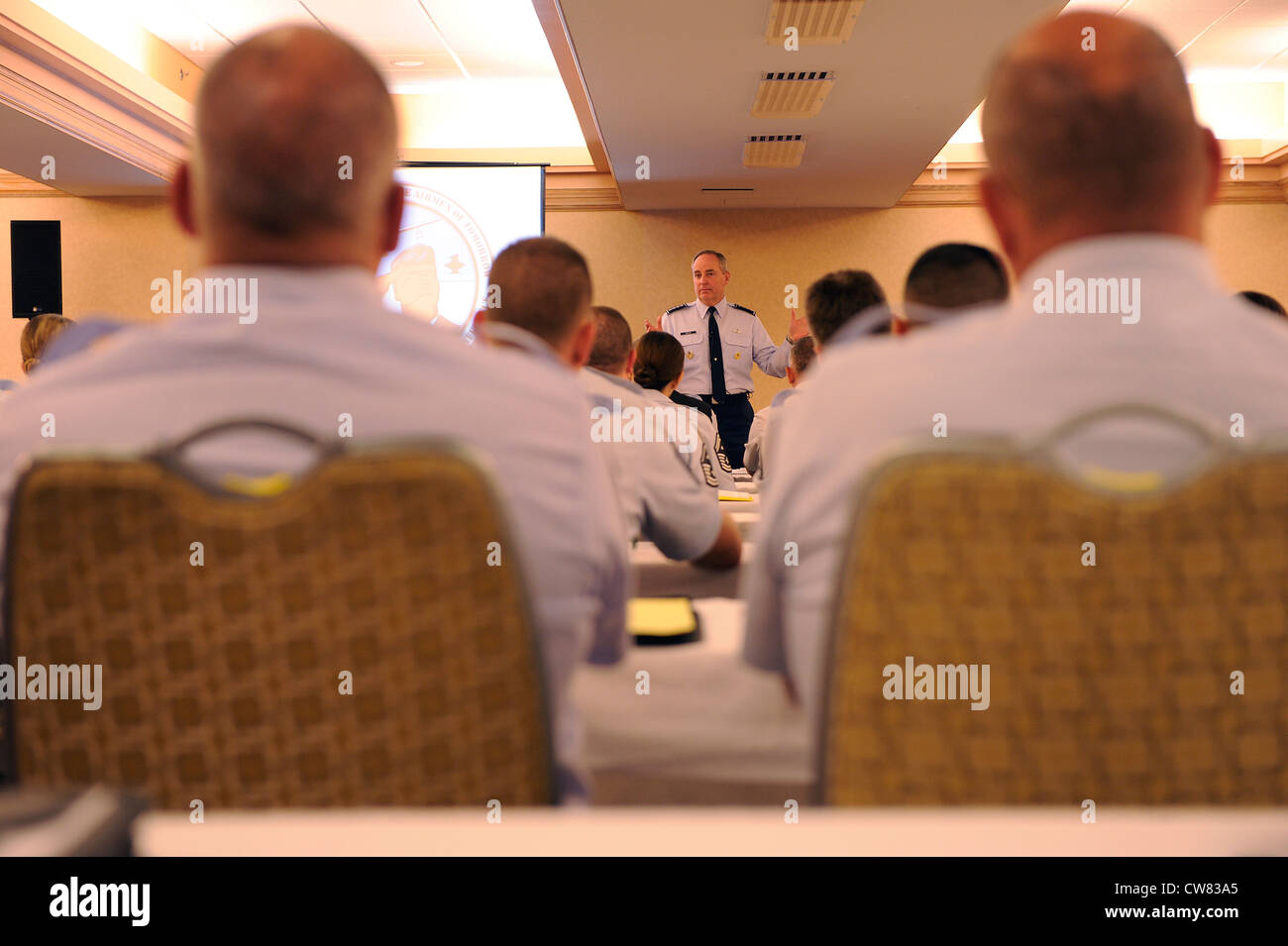 Air Force Chief of Staff Gen. Mark A. Welsh III speaks to Airmen during ...