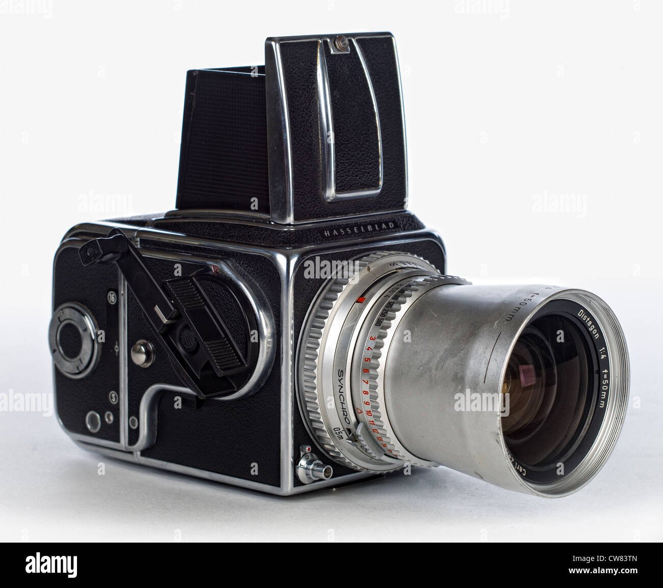 Hasselblad 500 C M Camera With Vintage Chrome Carl Zeiss Distagon 50mm