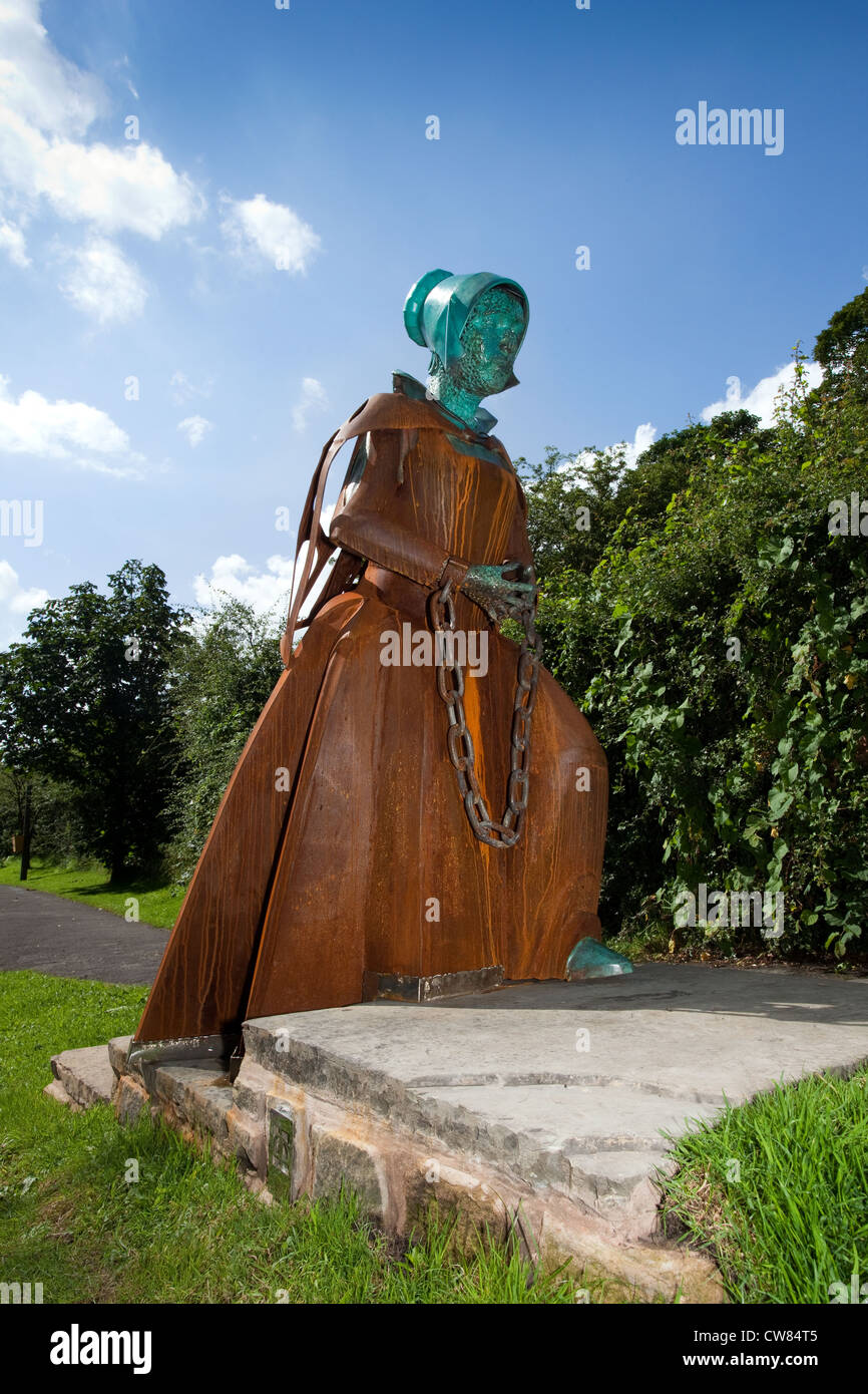 A Statue of Alice Nutter an English woman hanged; one of the Pendle ...