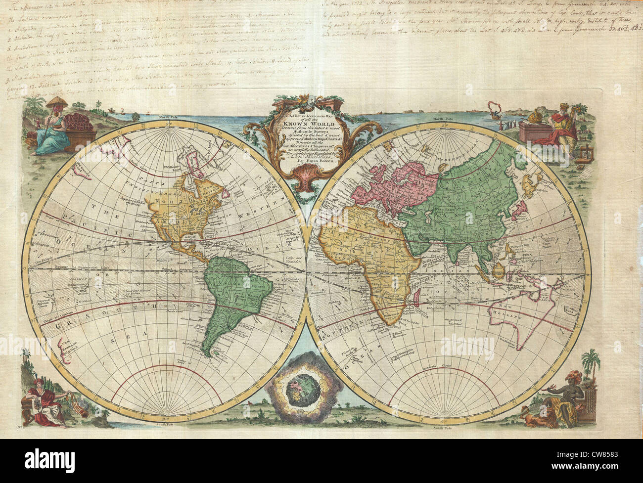 1744 world map hi-res stock photography and images - Alamy