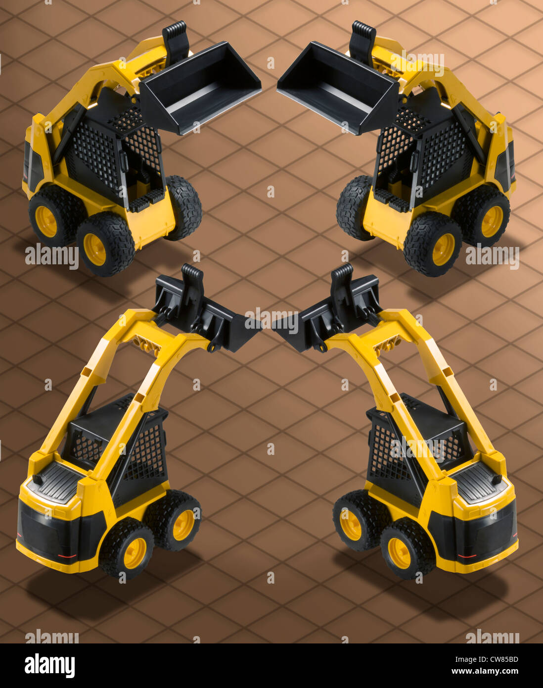 Colorful Delight: An Isometric Children's Toy Bulldozer, Ready for ...