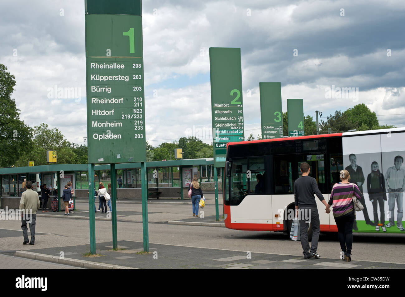 Leverkusen bus station Germany Stock Photo - Alamy