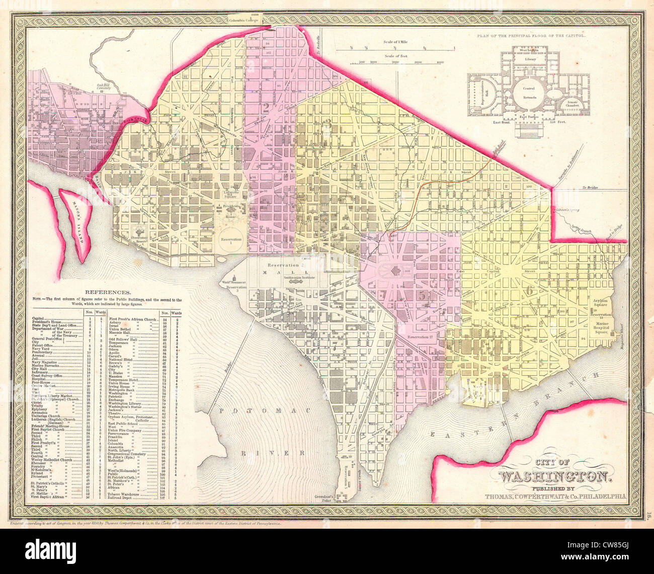 Old map of georgetown hi-res stock photography and images - Alamy