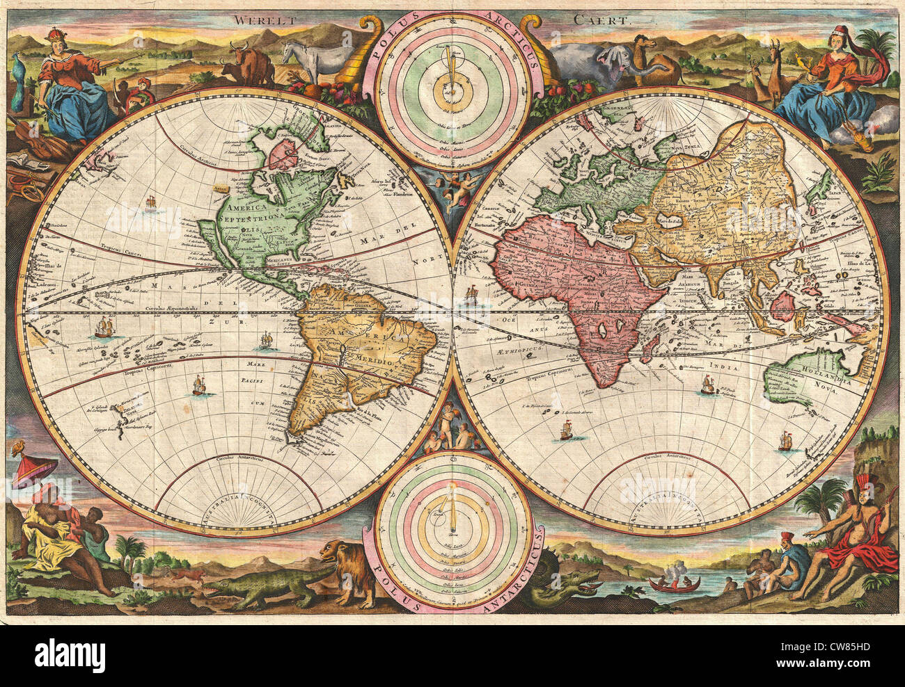 1730 world map hi-res stock photography and images - Alamy