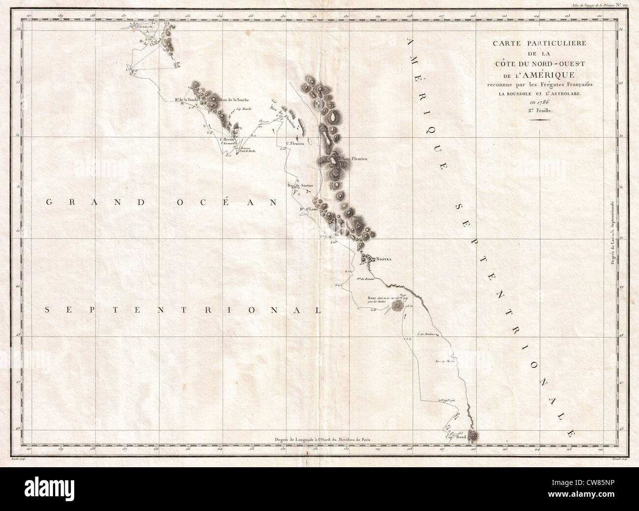 La perouse map of vancouver and british hi-res stock photography and ...
